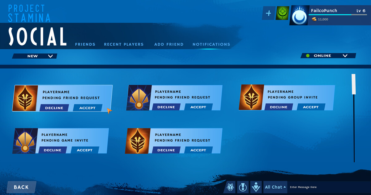 Danielle (Falco) DiFalco - Project Stamina UI Work