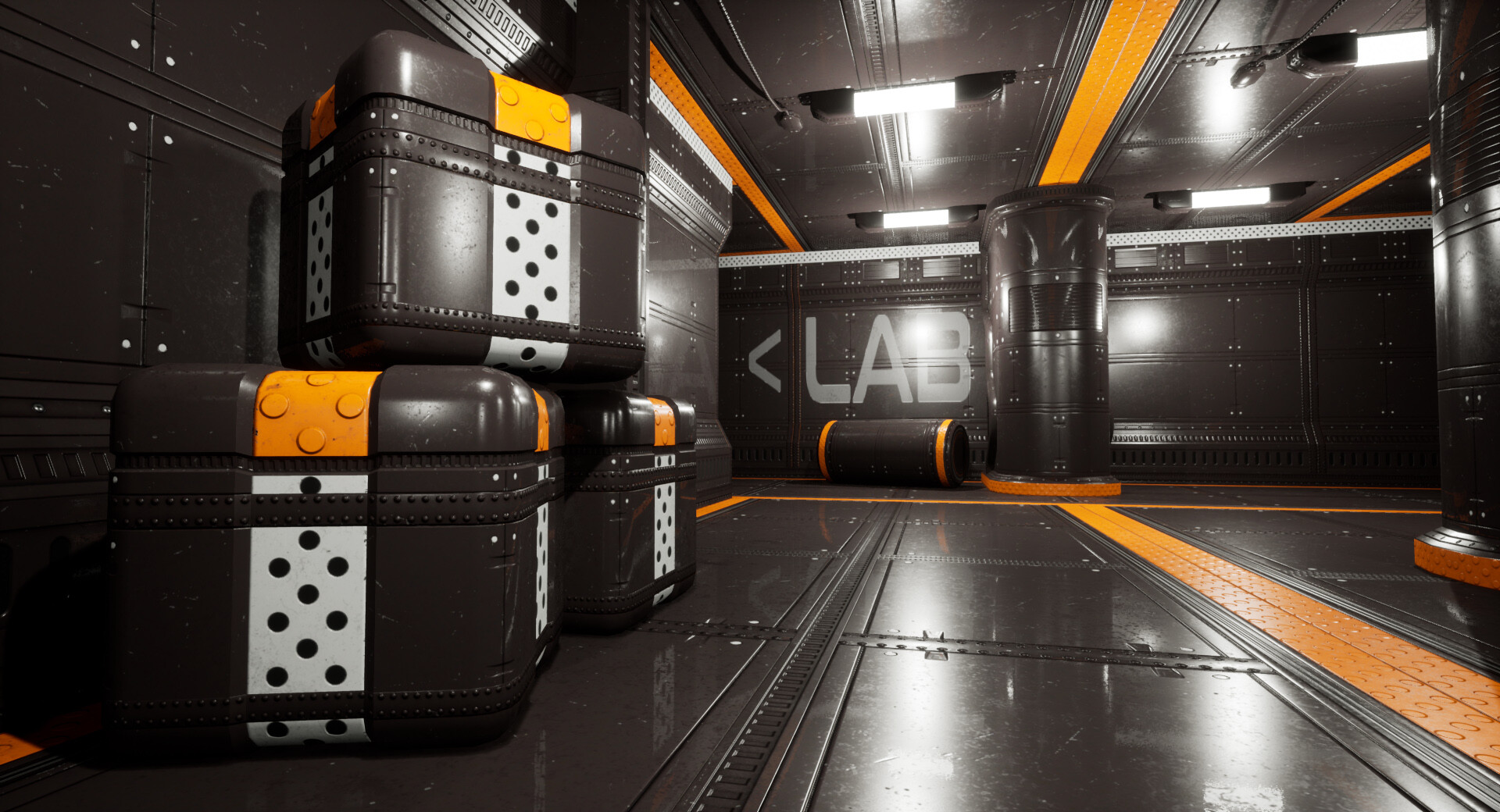 ArtStation - SciFi hall