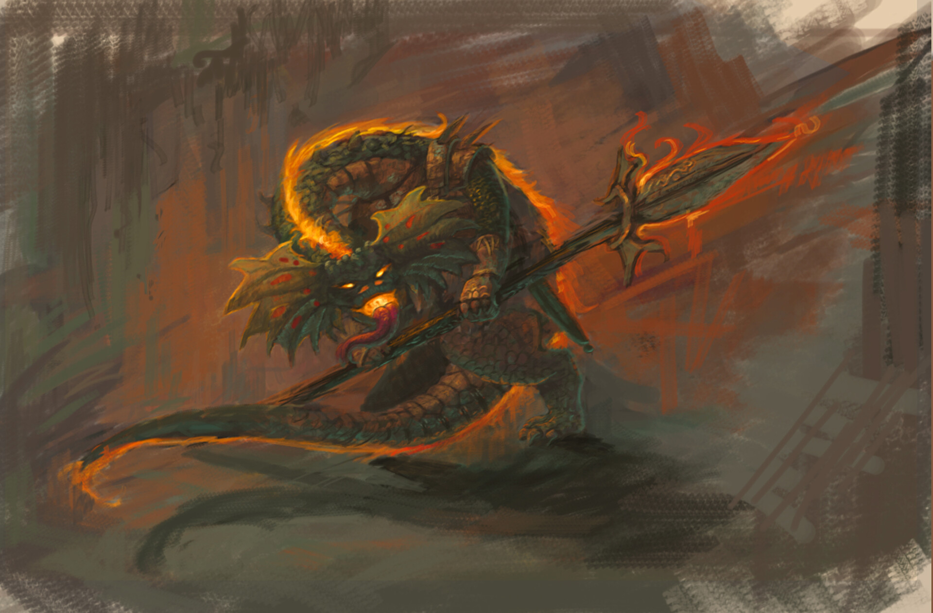 ArtStation - Fire temple Lizalfos ArtStation - Fire temple Lizalfos