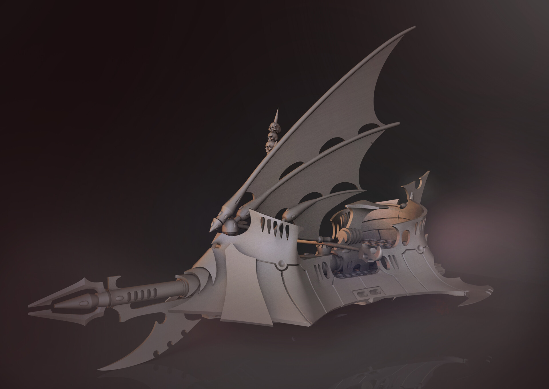 ArtStation - DarkEldarReaper_SpaceShip