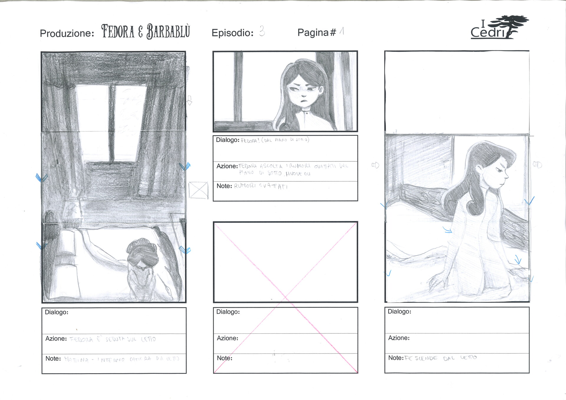 ArtStation - Fedora and Bluebeard storyboards