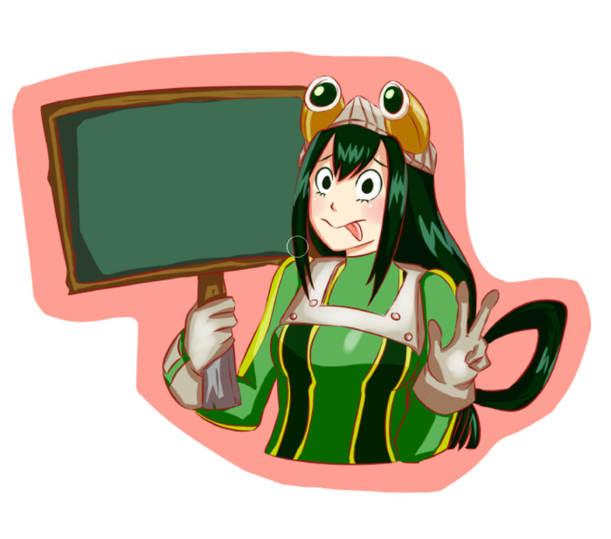 ArtStation - Asui Tsuyu Sticker Design (Plain)