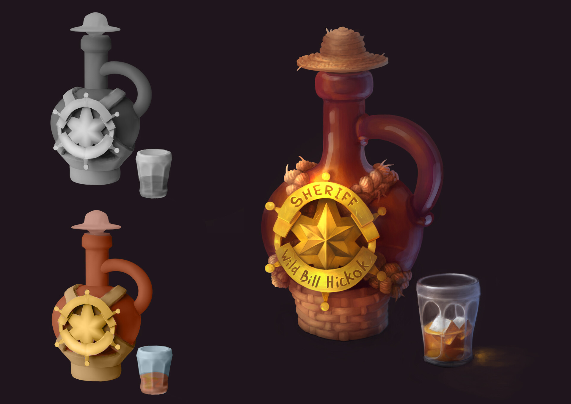 ArtStation - Whiskey bottle
