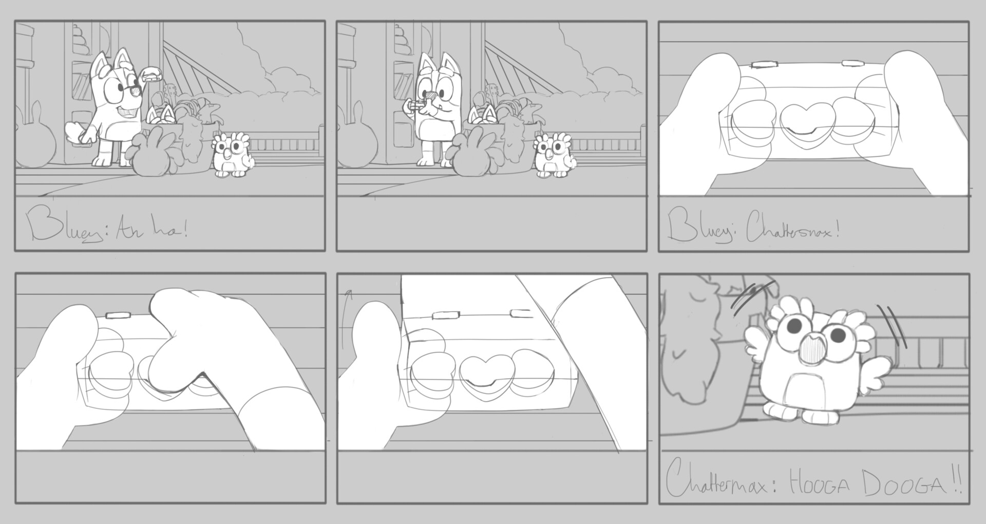Charlotte Giles - Storyboard test - Bluey