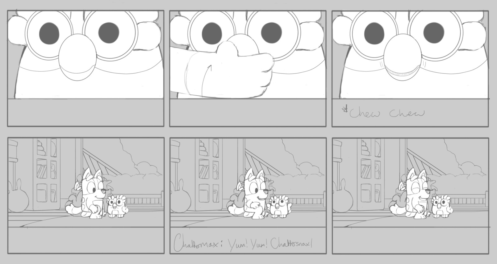 Charlotte Giles - Storyboard test - Bluey