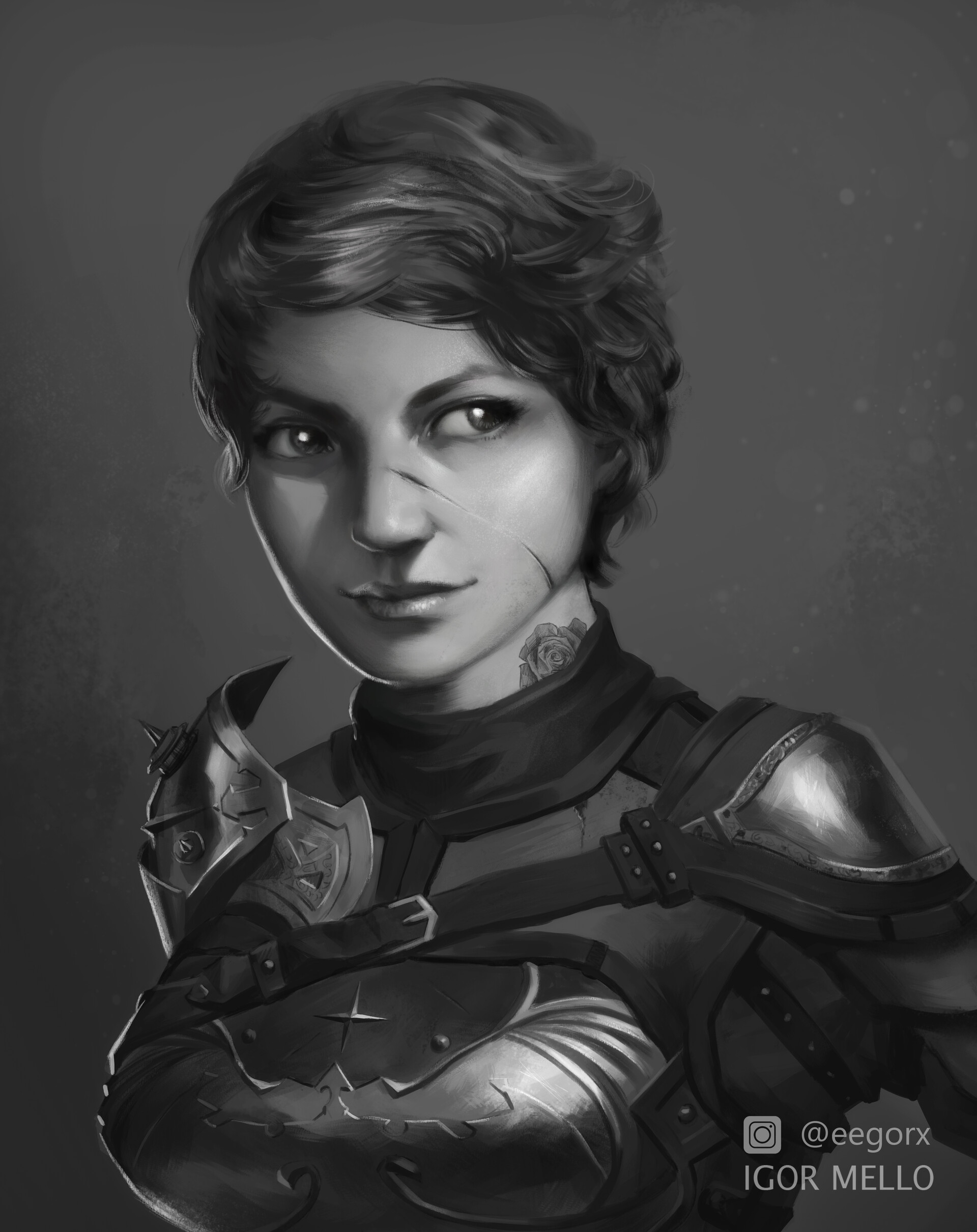 ArtStation - B&W Character Practice