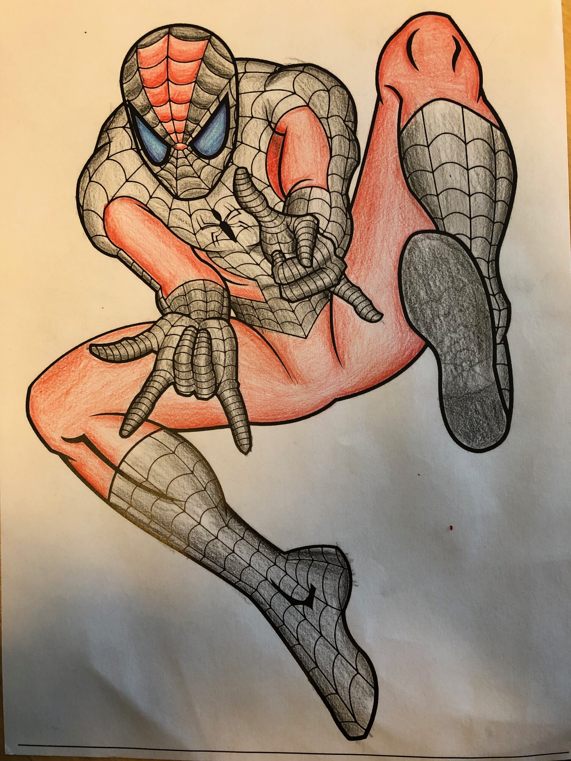 spiderman costume coloring pages