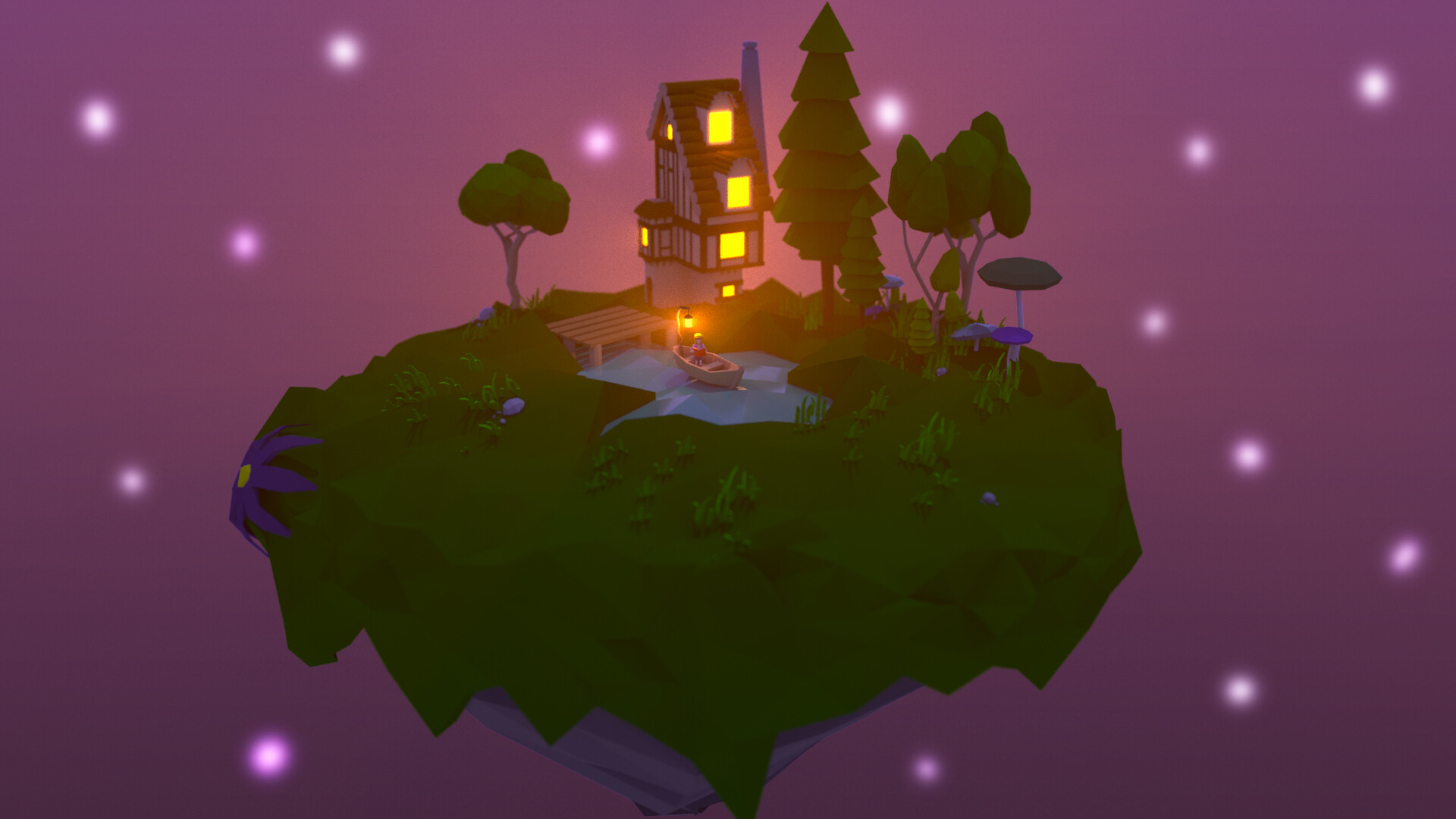 ArtStation - Low poly floating island