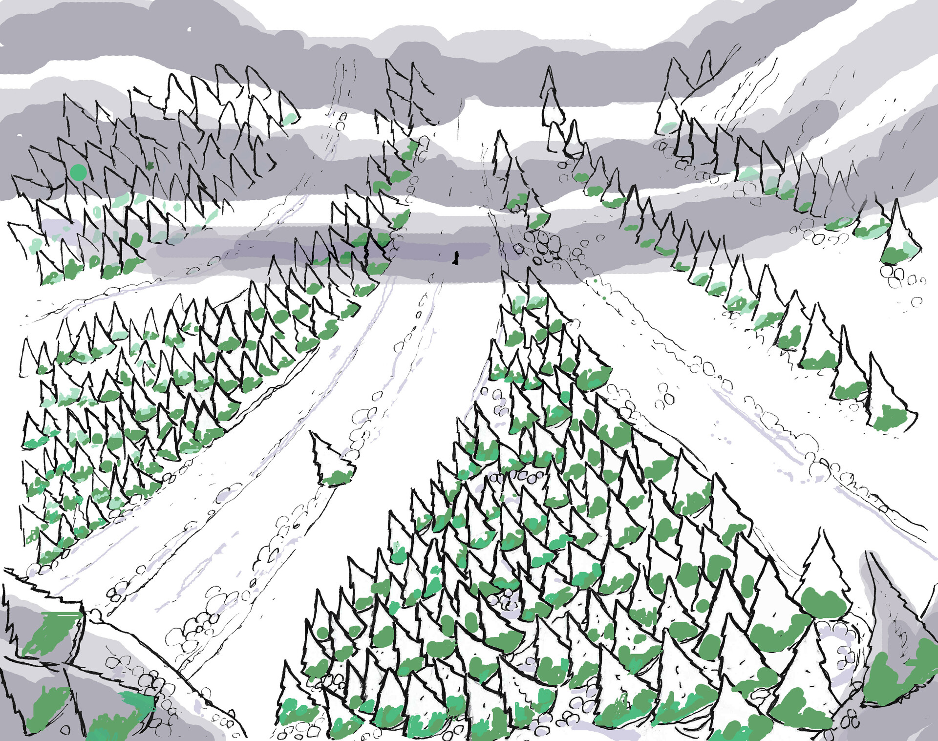 ArtStation - snow scene