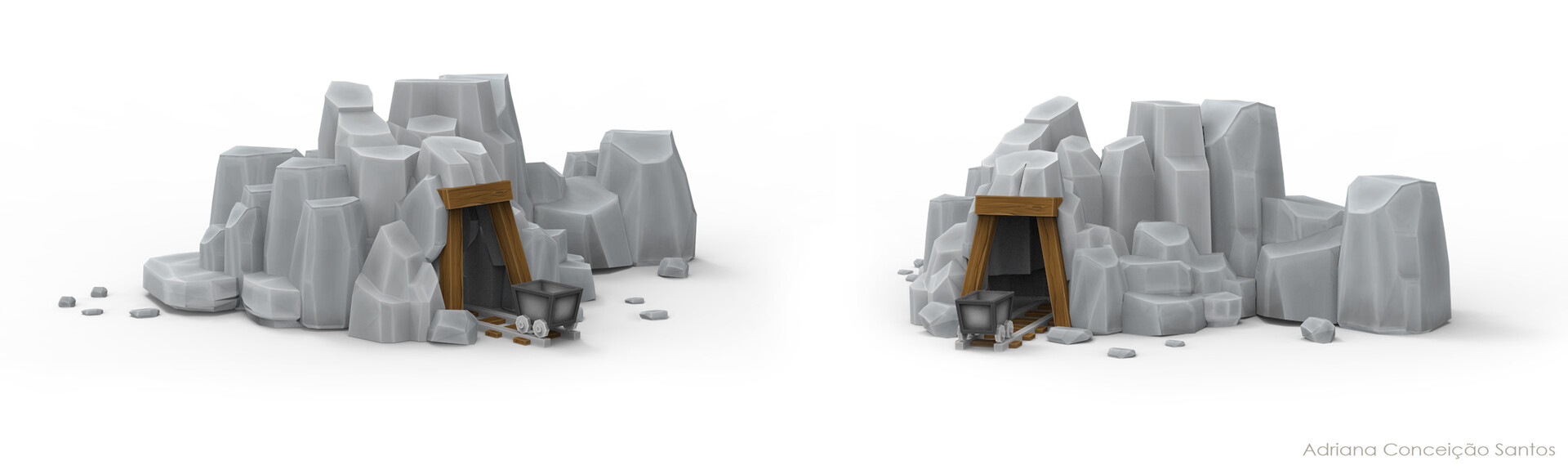 ArtStation - Iron mine model (2 versions)