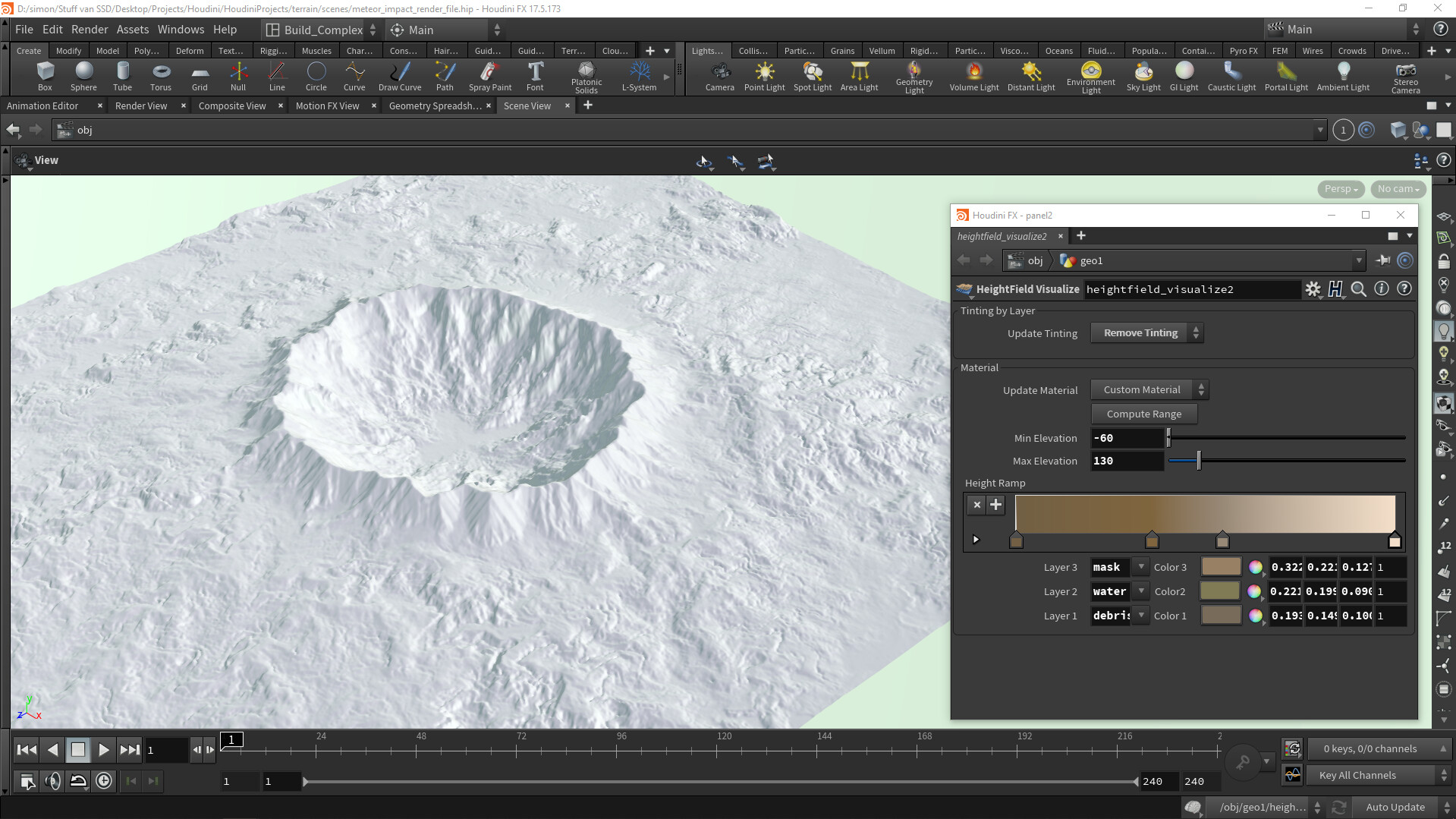 Simon Van Den Hende - Houdini Terrain Generation