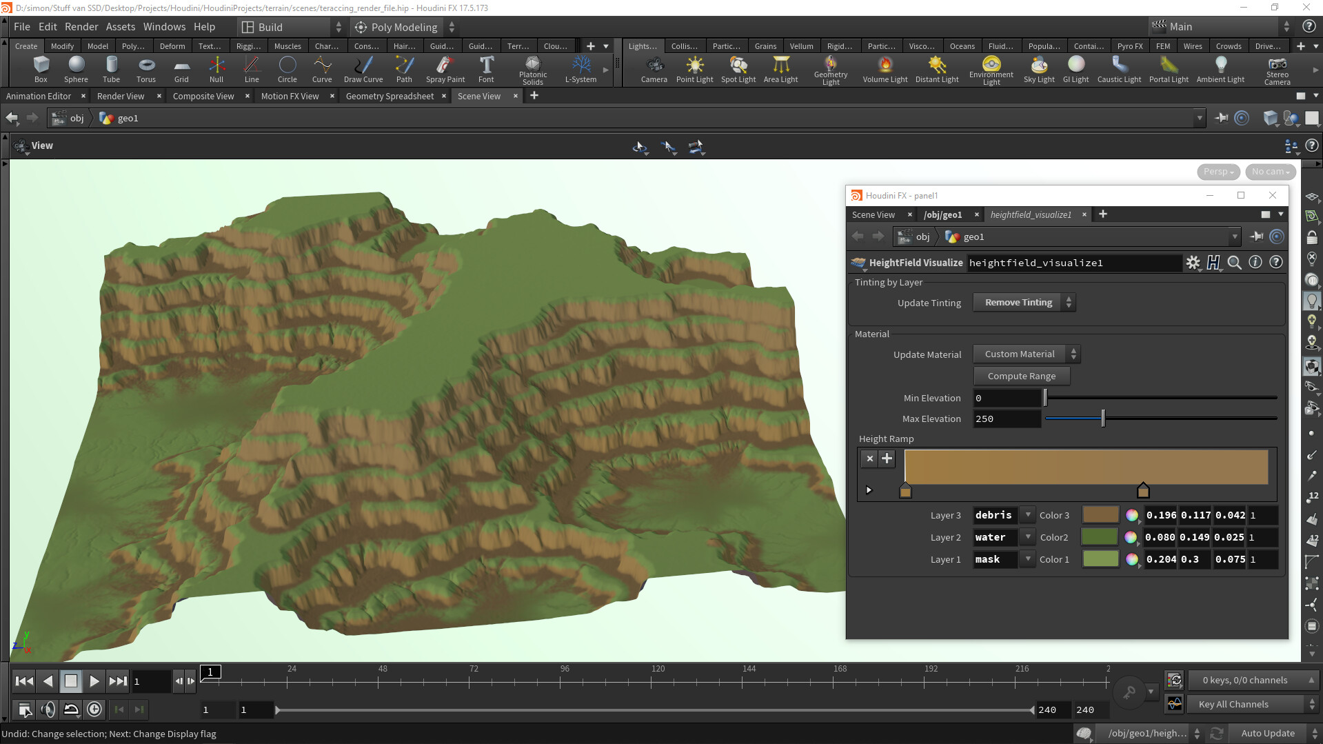 Simon Van Den Hende - Houdini Terrain Generation