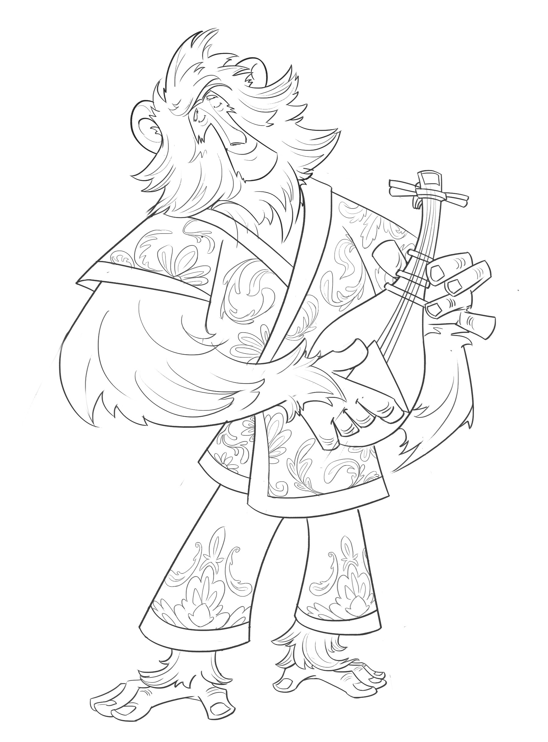 coloring pages snow monkeys