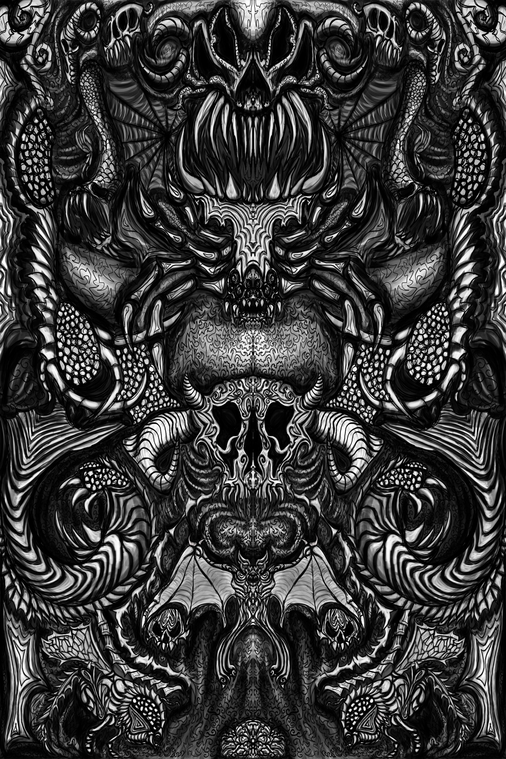 ArtStation - creepy grey scale