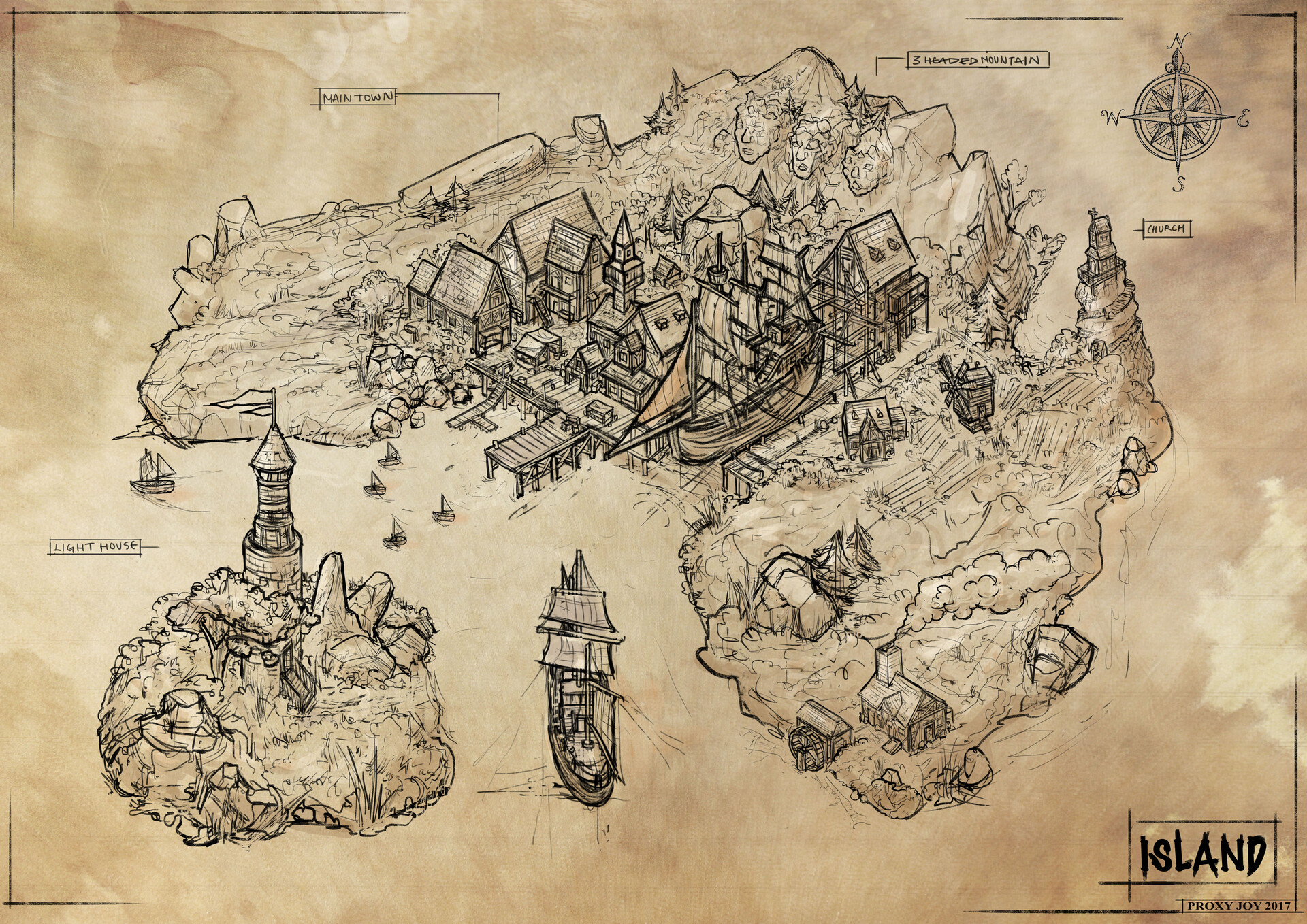 ArtStation - Medieval Town