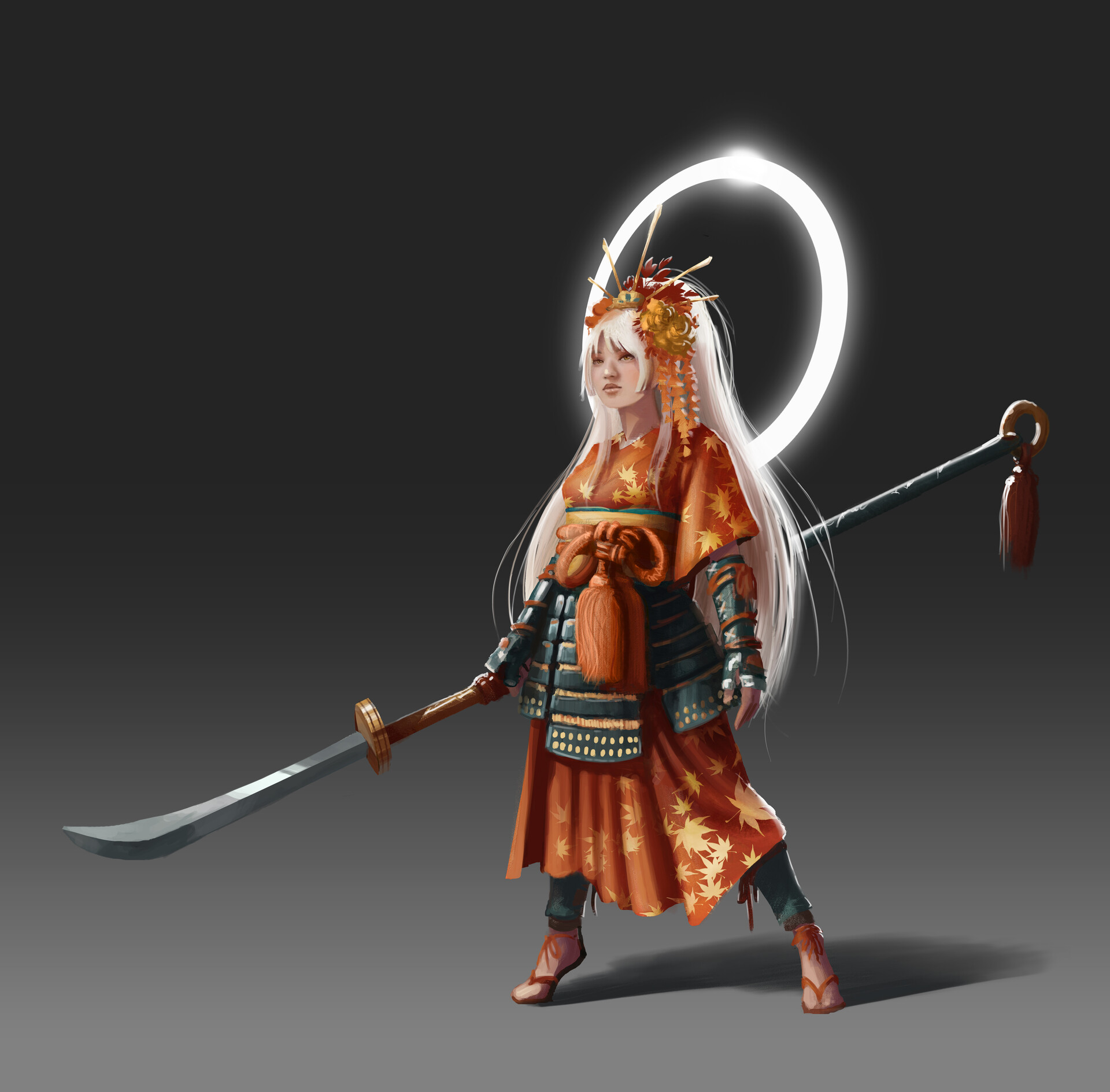 Athena Weiss (Hannah) - Autumn Deity Warrior - Character Design