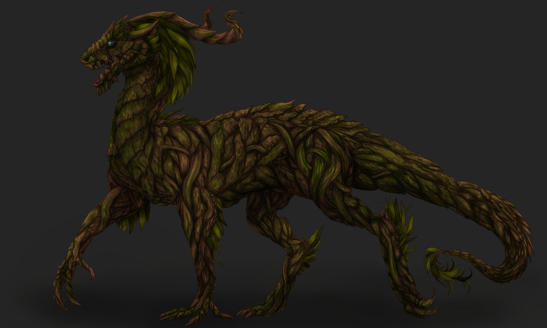 ArtStation - Forest eldar dragon project