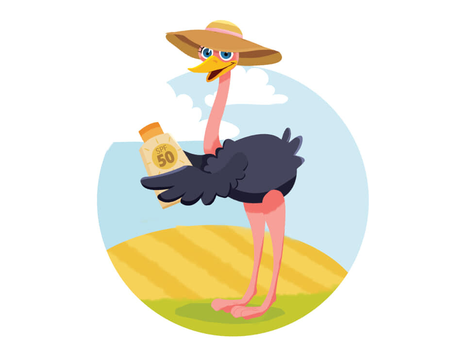 ArtStation - Ostrich Character Illustration - CANCER ALLIANCE