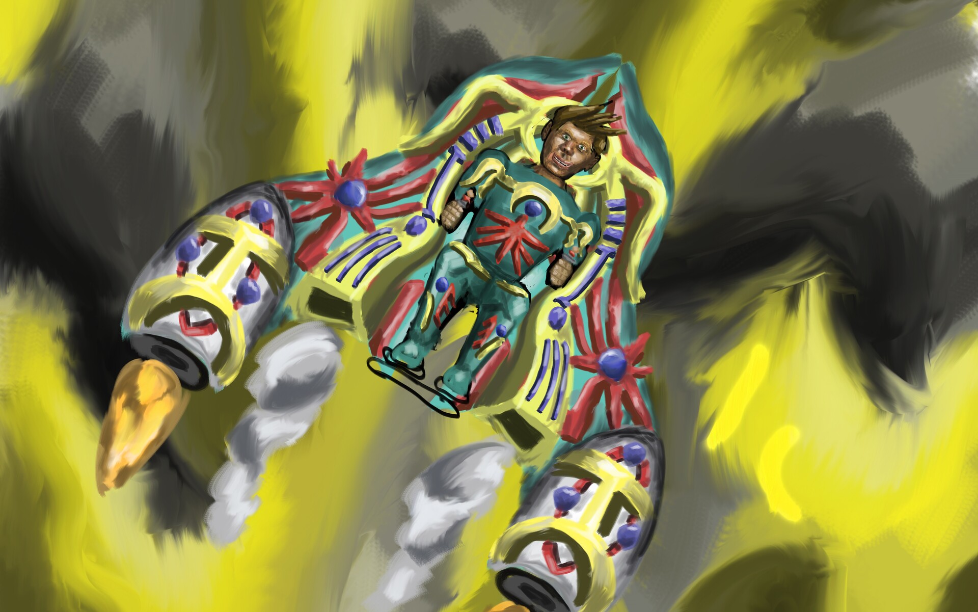 ArtStation - JetPack in Yellow Clouds