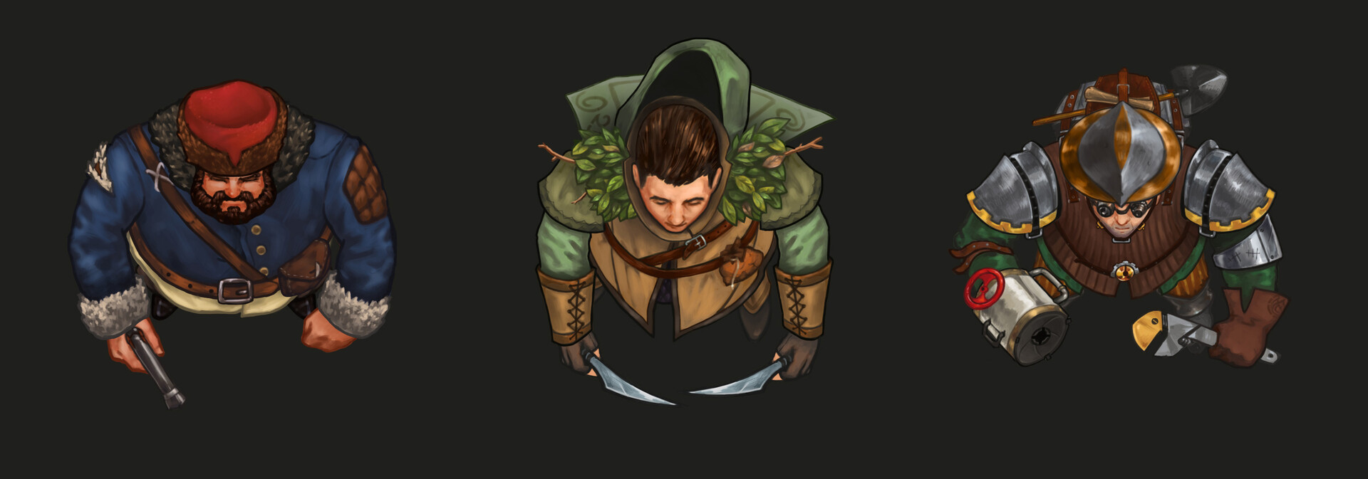 how to draw top down characters