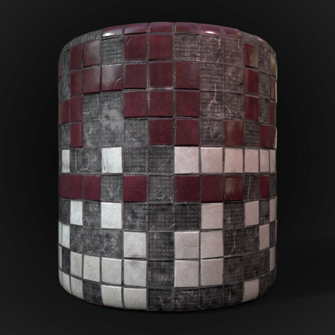 ArtStation - A simple tile material made in Substance Designer