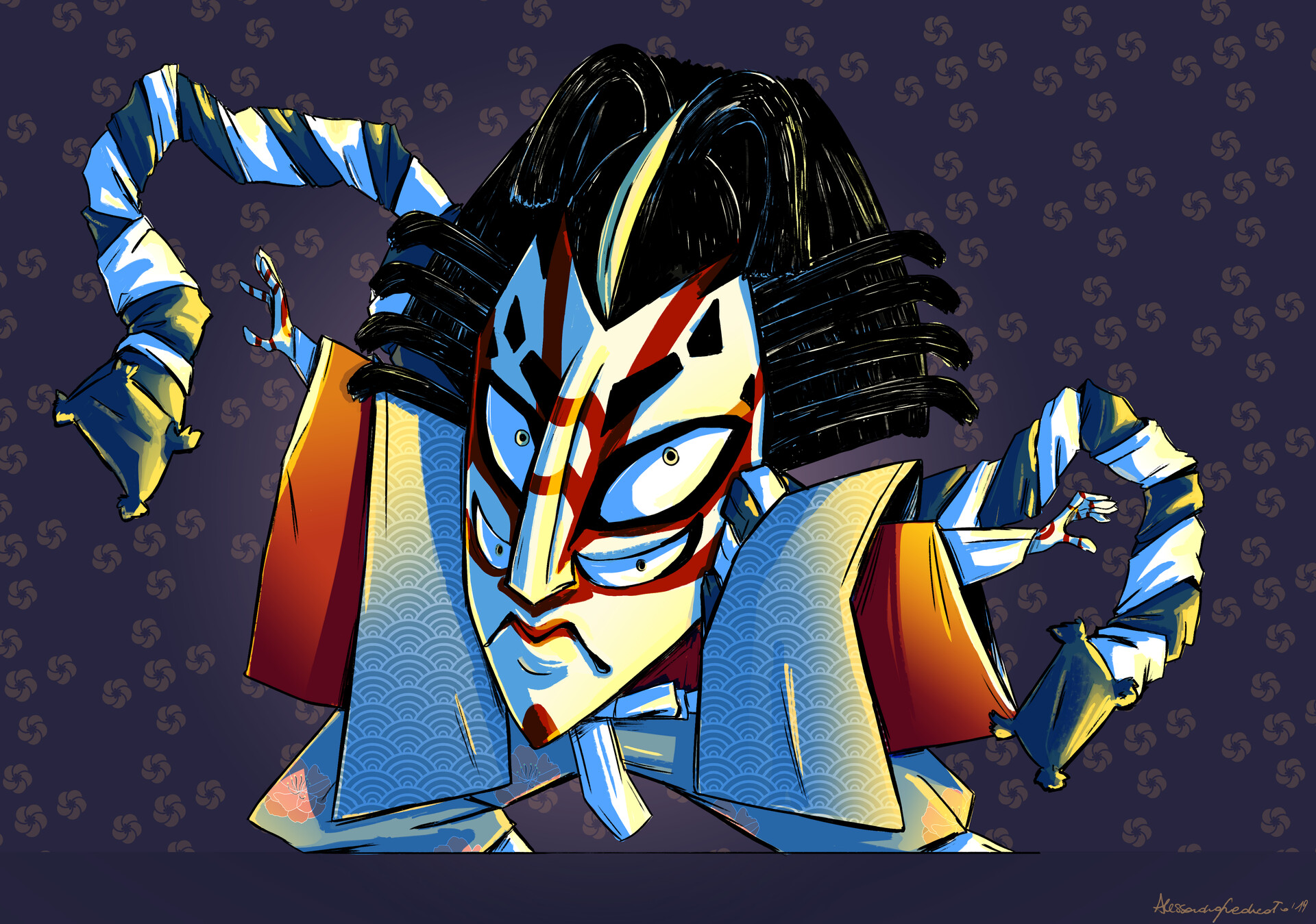 ArtStation - Kabuki Mask- CDC April 2019