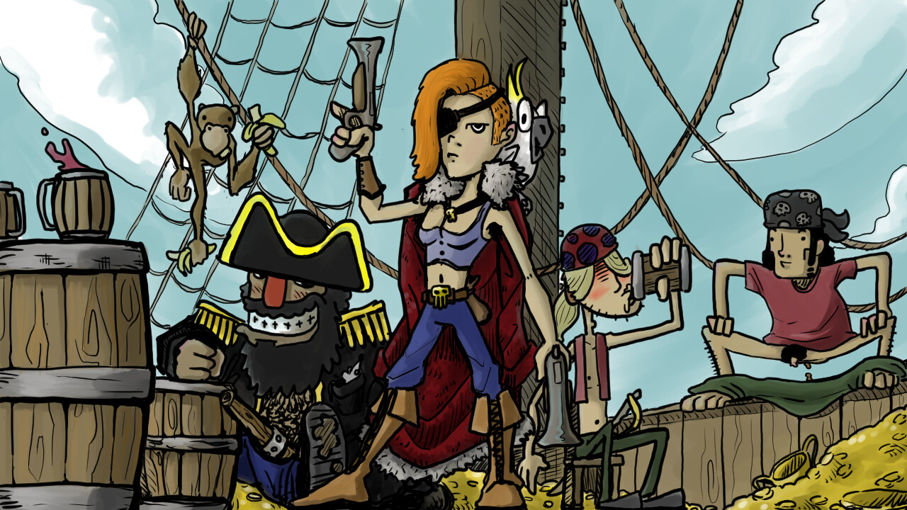 ArtStation - Bande de flibustier sur leur bateau