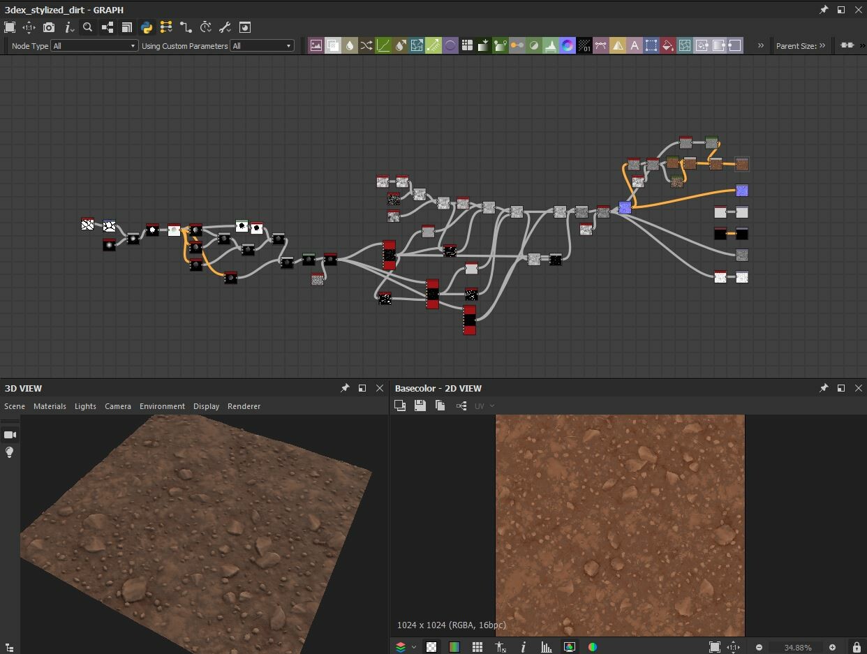 3dExtrude Tutorials - Stylized Dirt - Substance Designer
