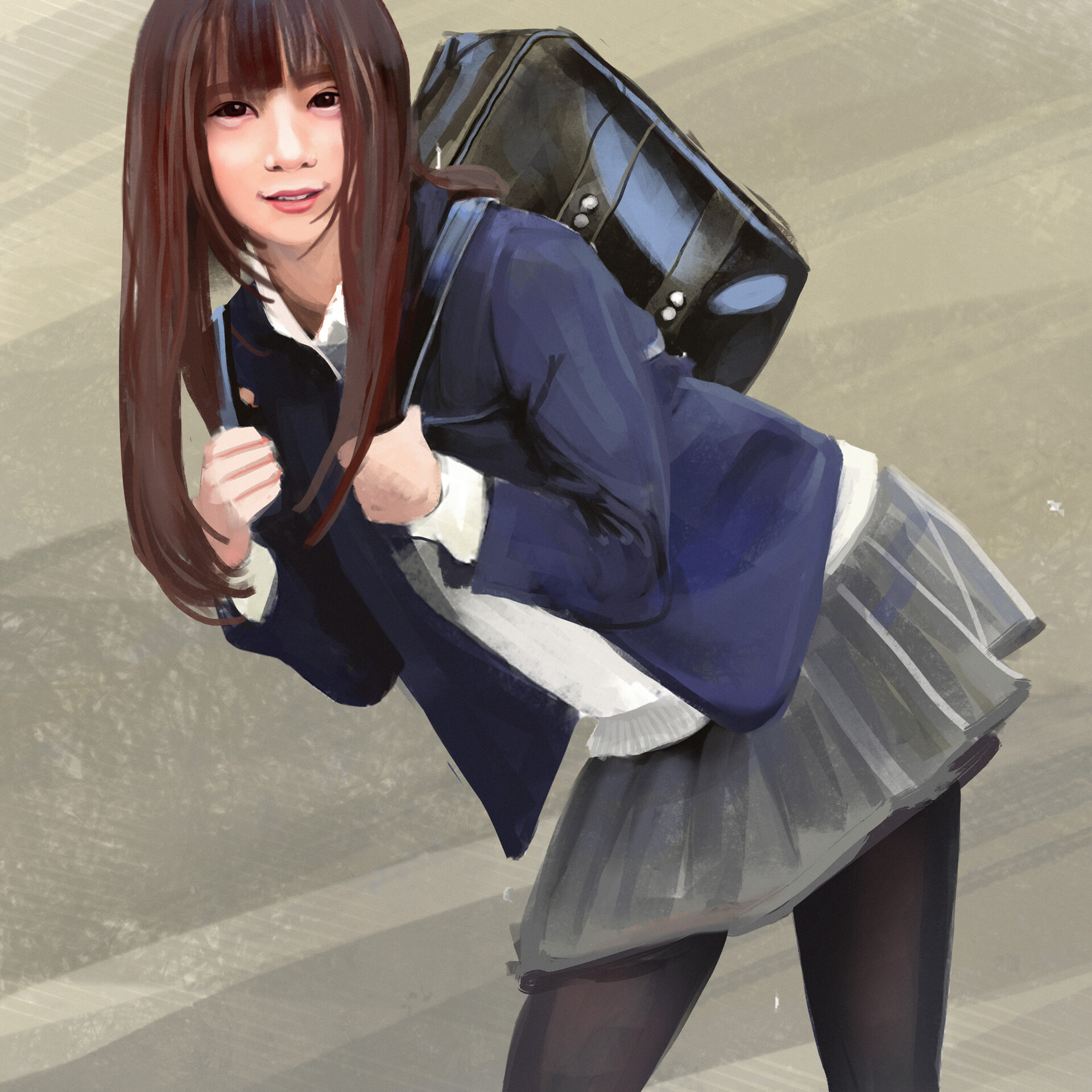ArtStation - Backpack Girl Study