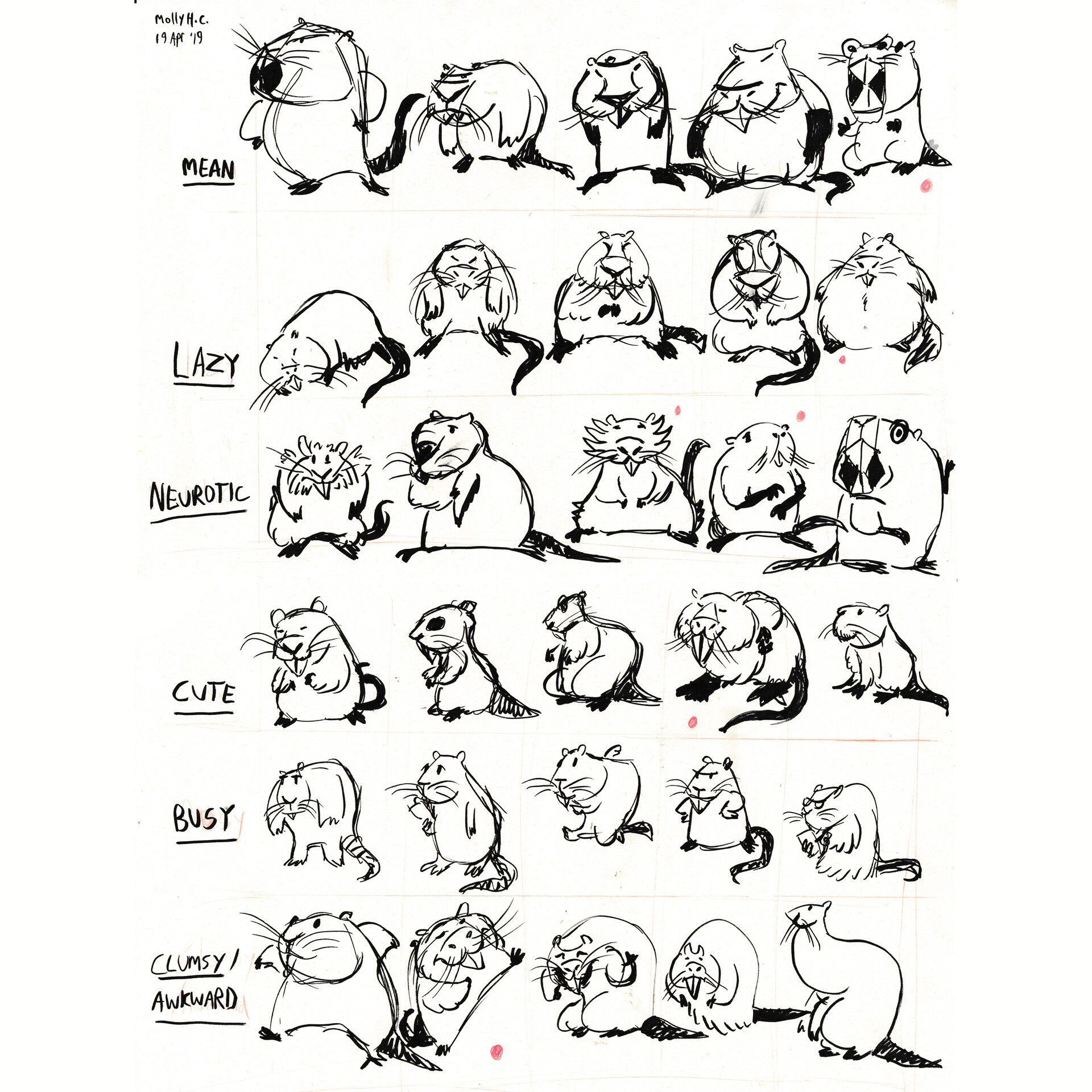 how to draw a character rat