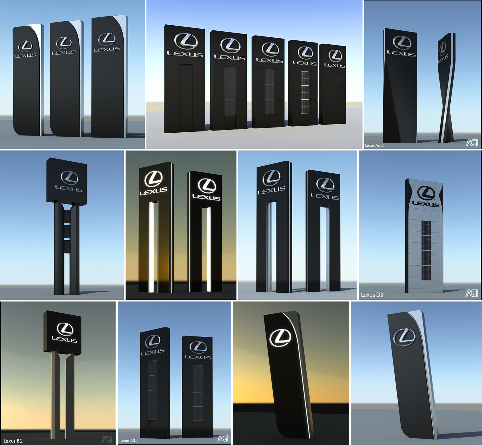 Matthew Donlan - Lexus - Main Pylon Design