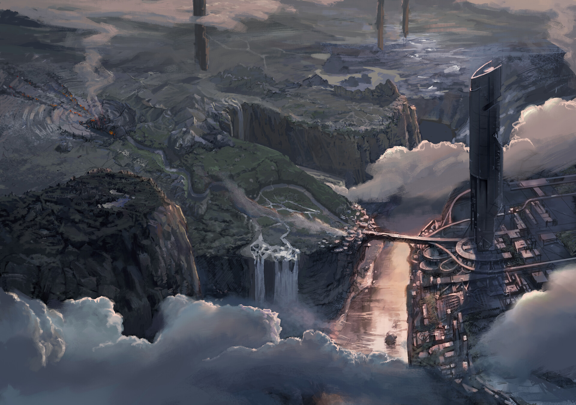 Tim Tao - Halo 4 environment concept art