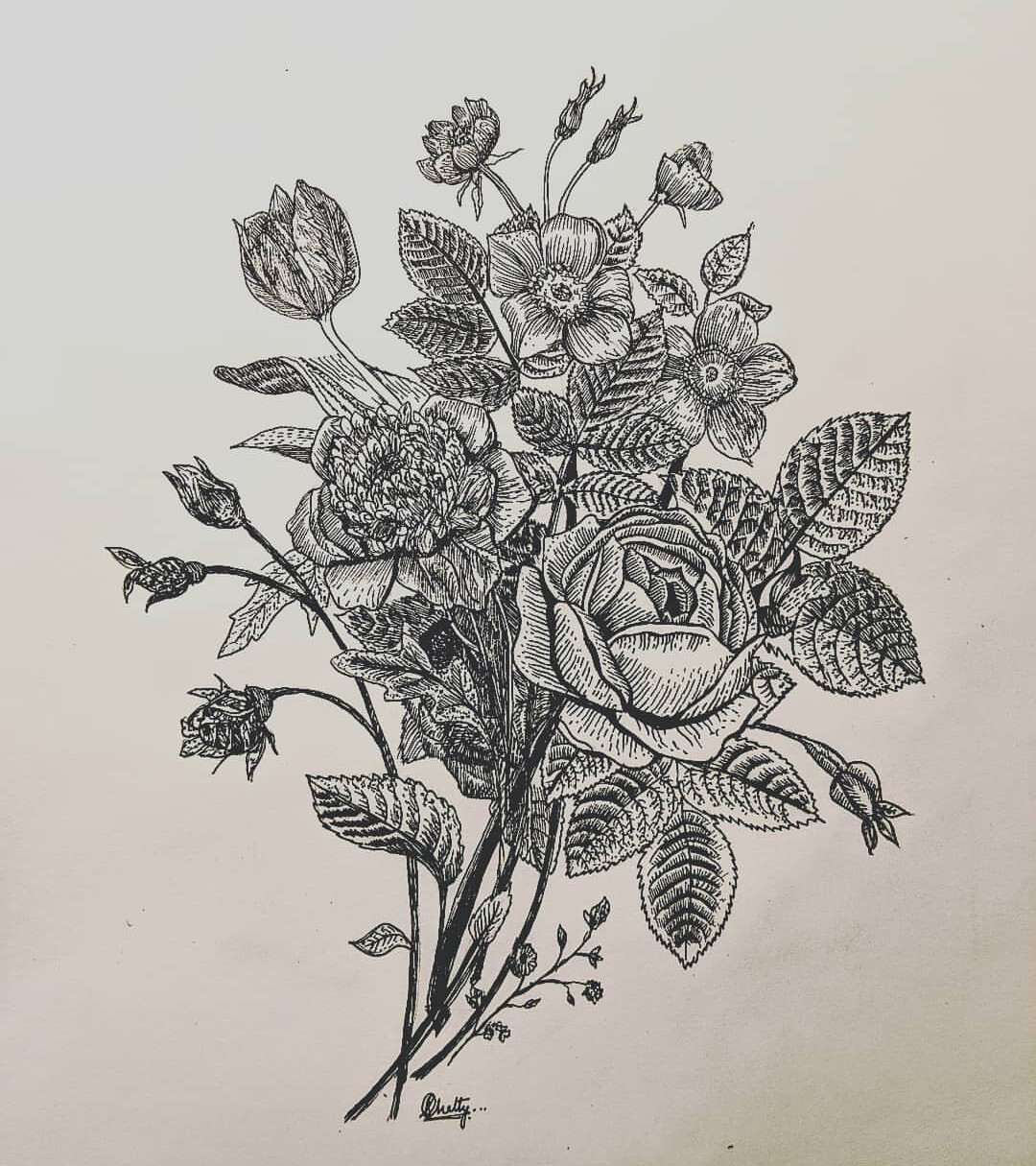 ArtStation - Floral sketch