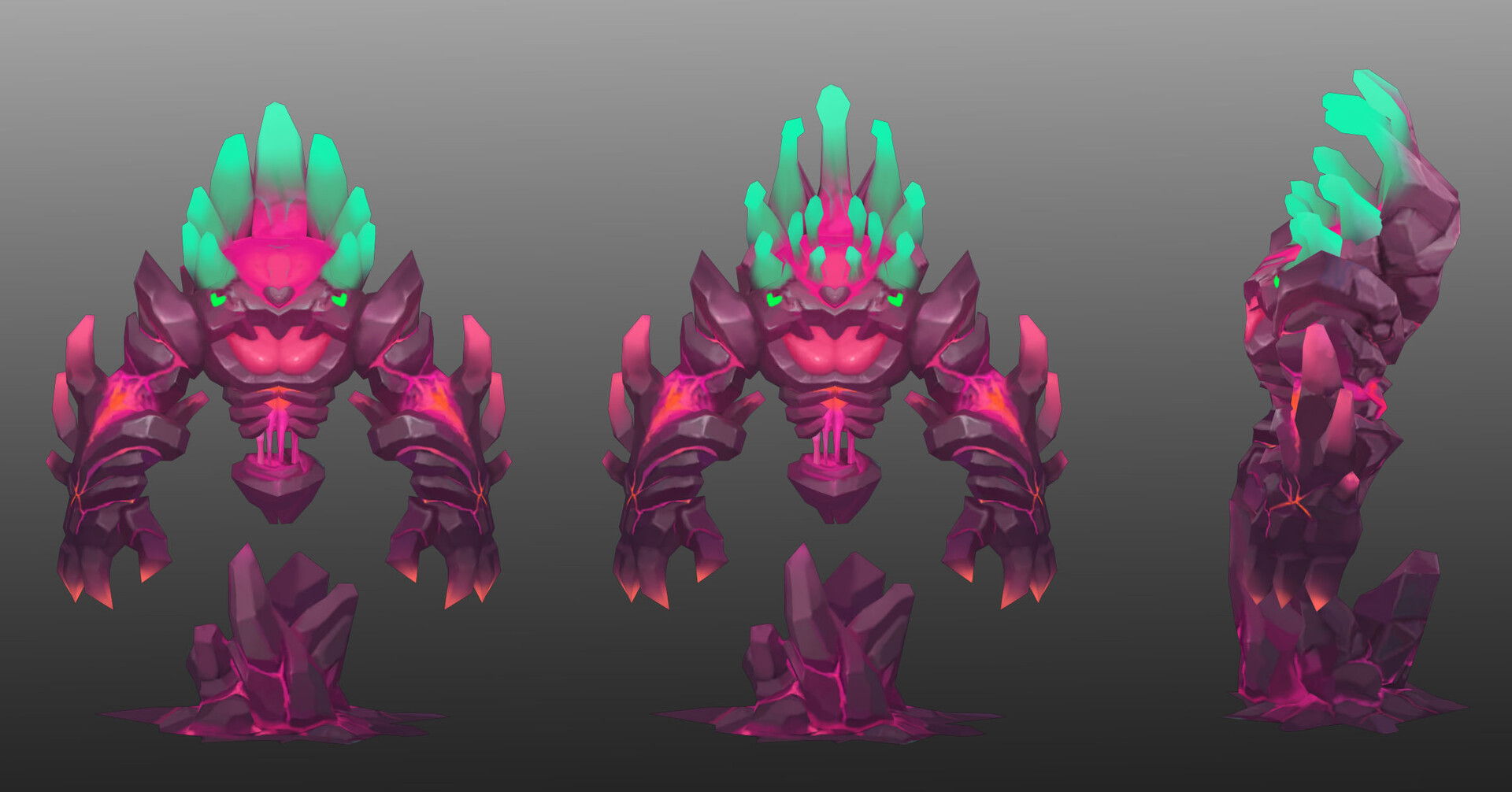 ArtStation - Red stone monster