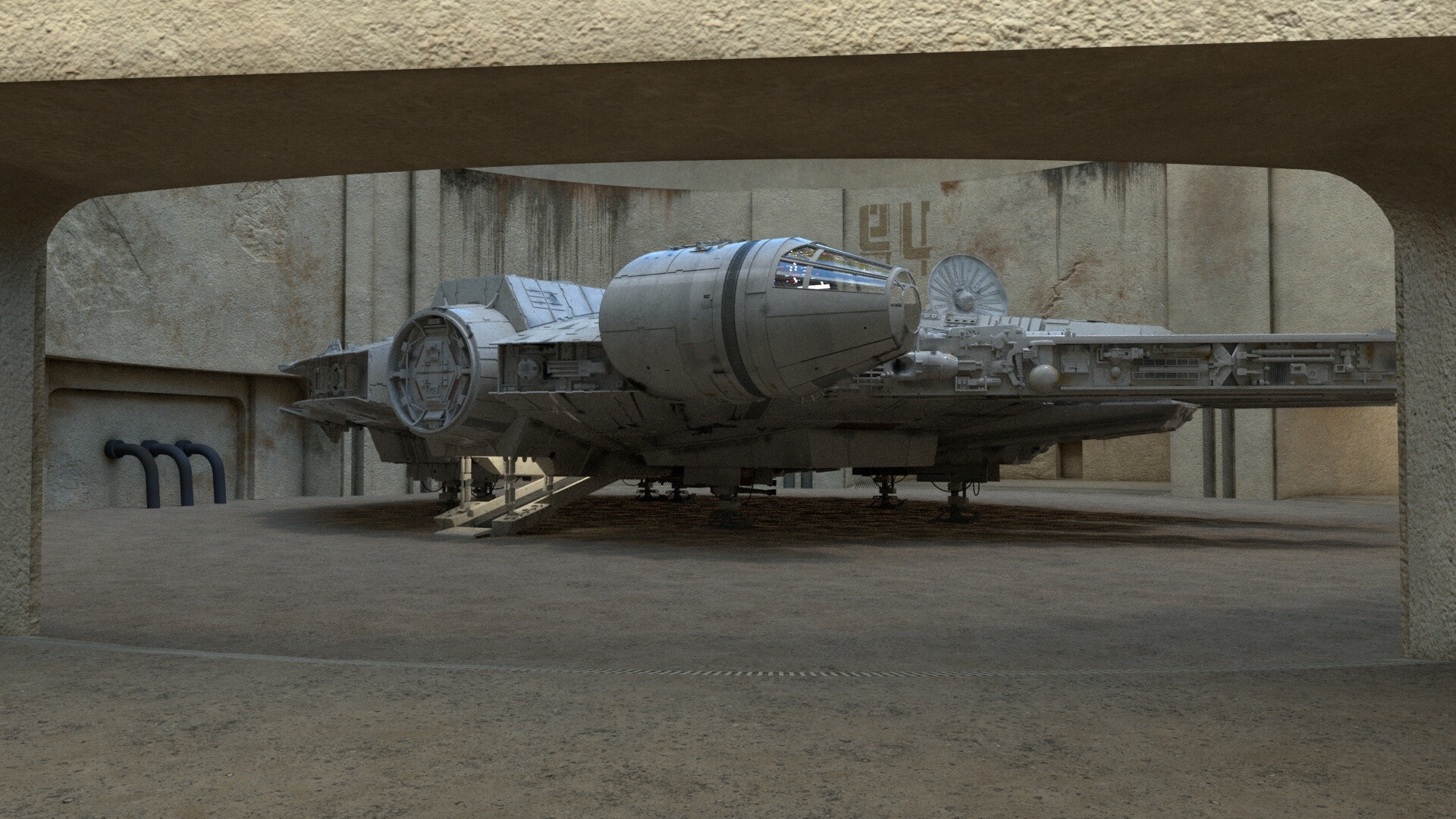 Christian Fröhlich - Tatooine Locations - Docking Bay 94 - WIP