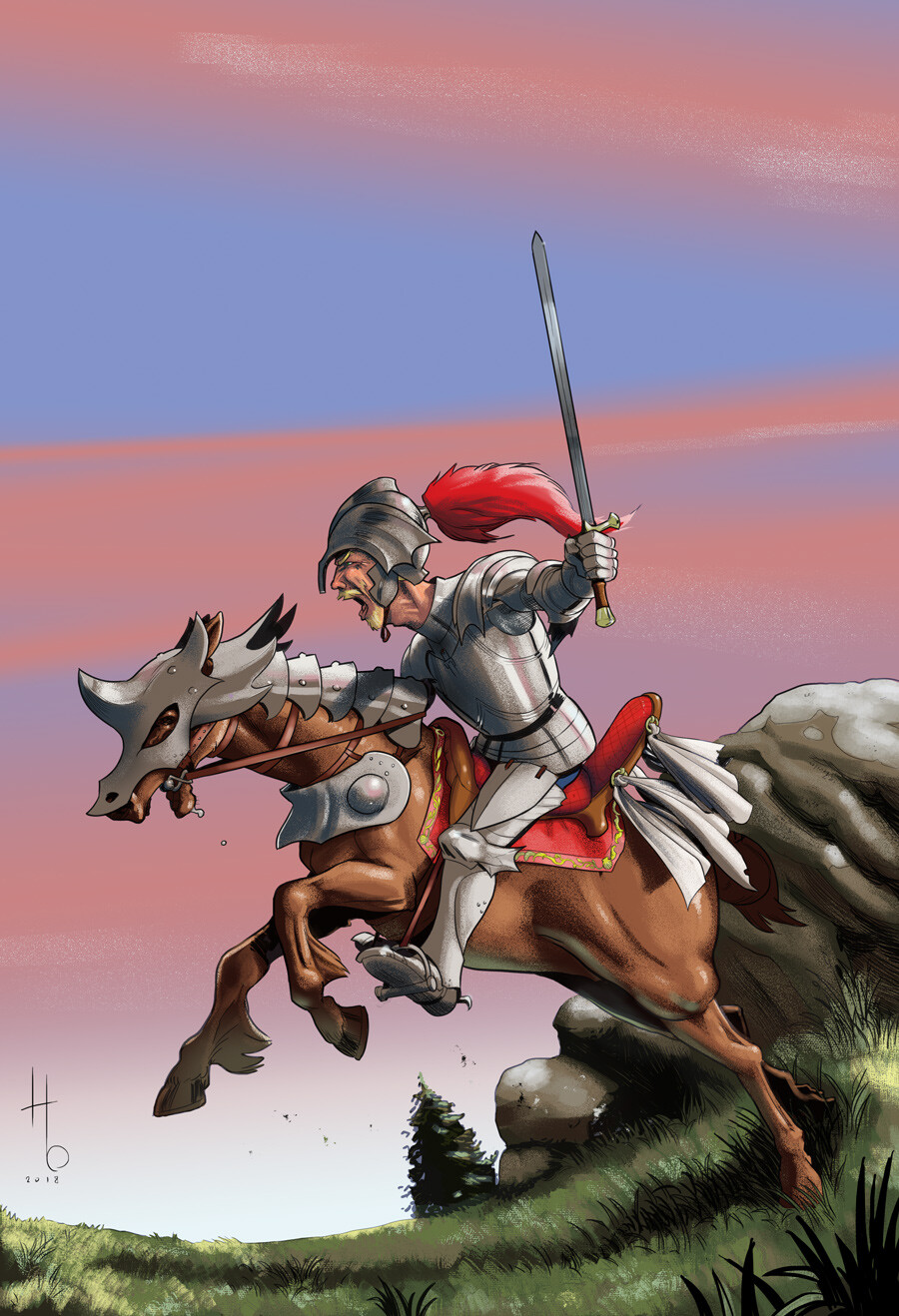 ArtStation - Charging knight