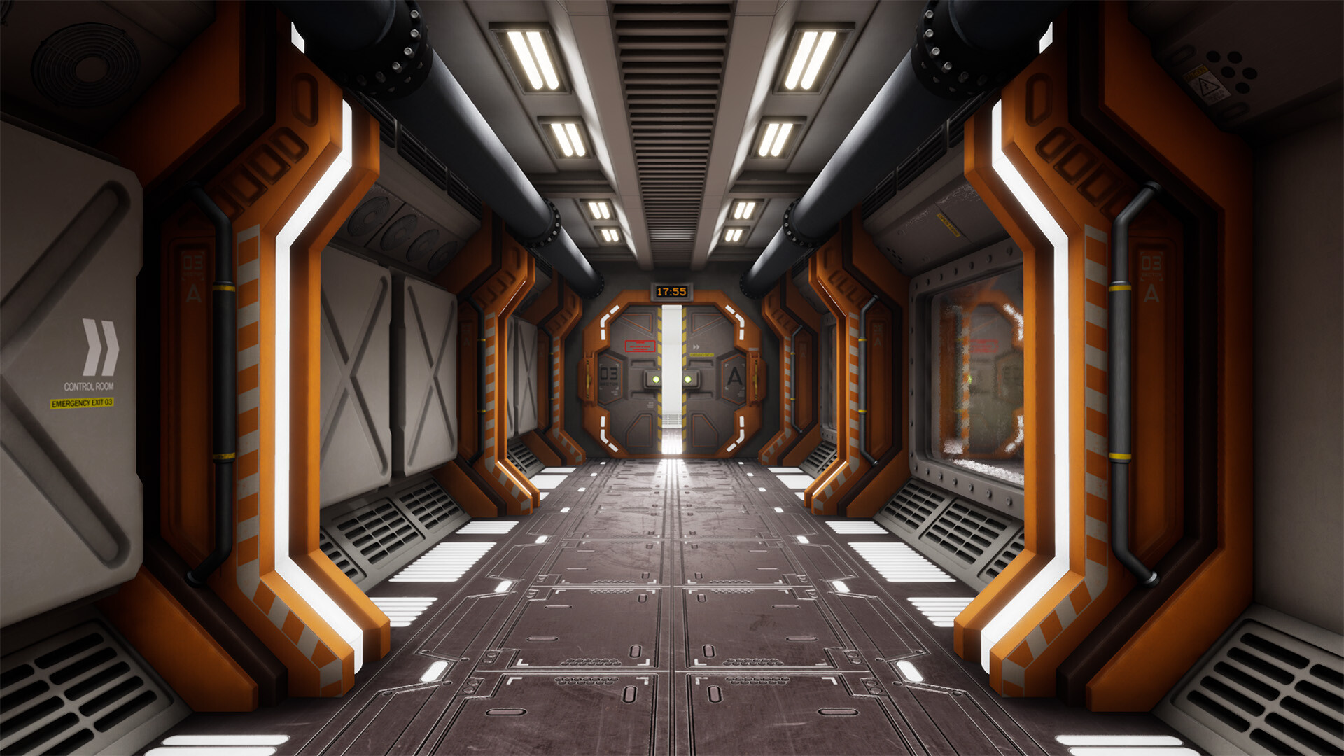 ArtStation - Space Station Hallway Environment