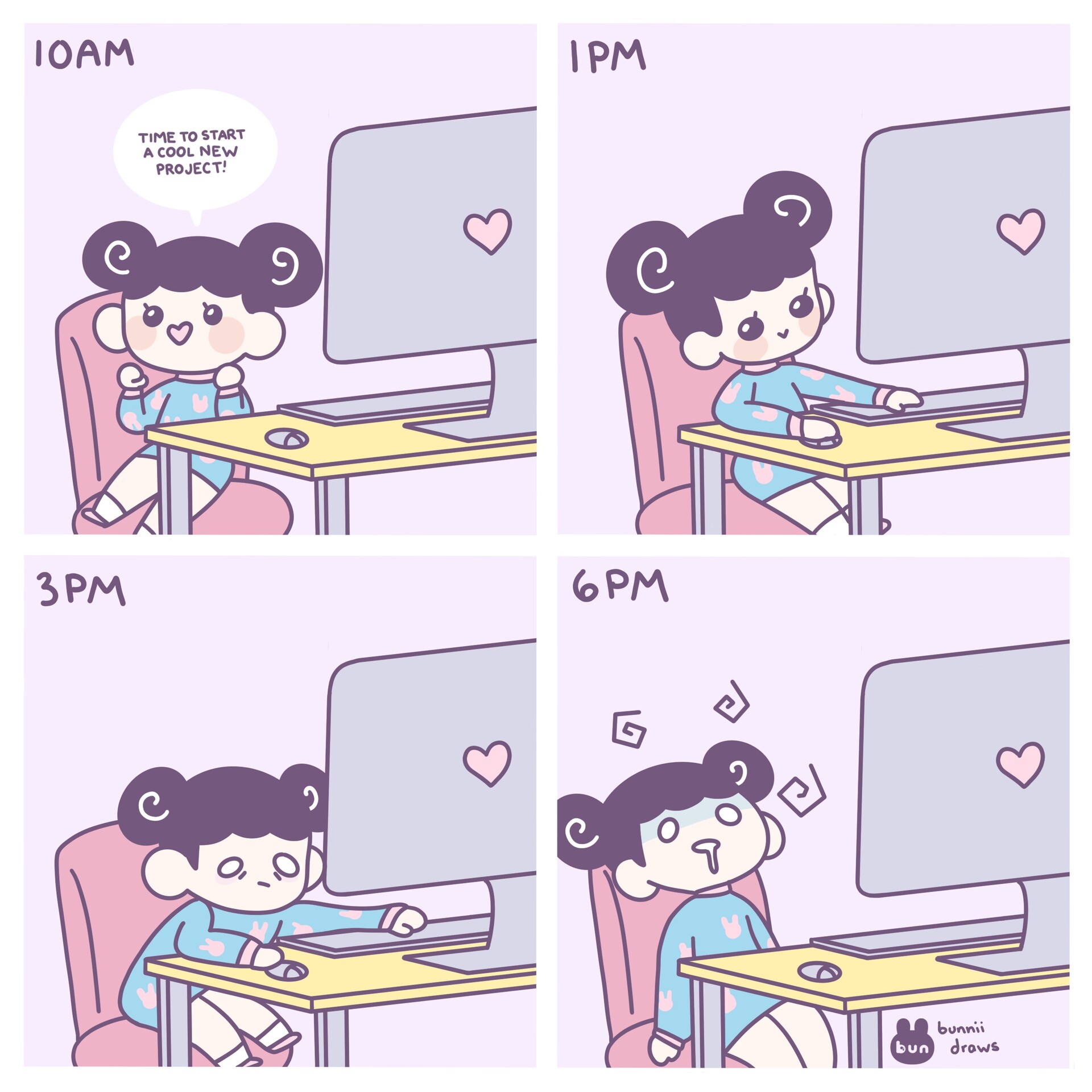 ArtStation - Working Late - Comic