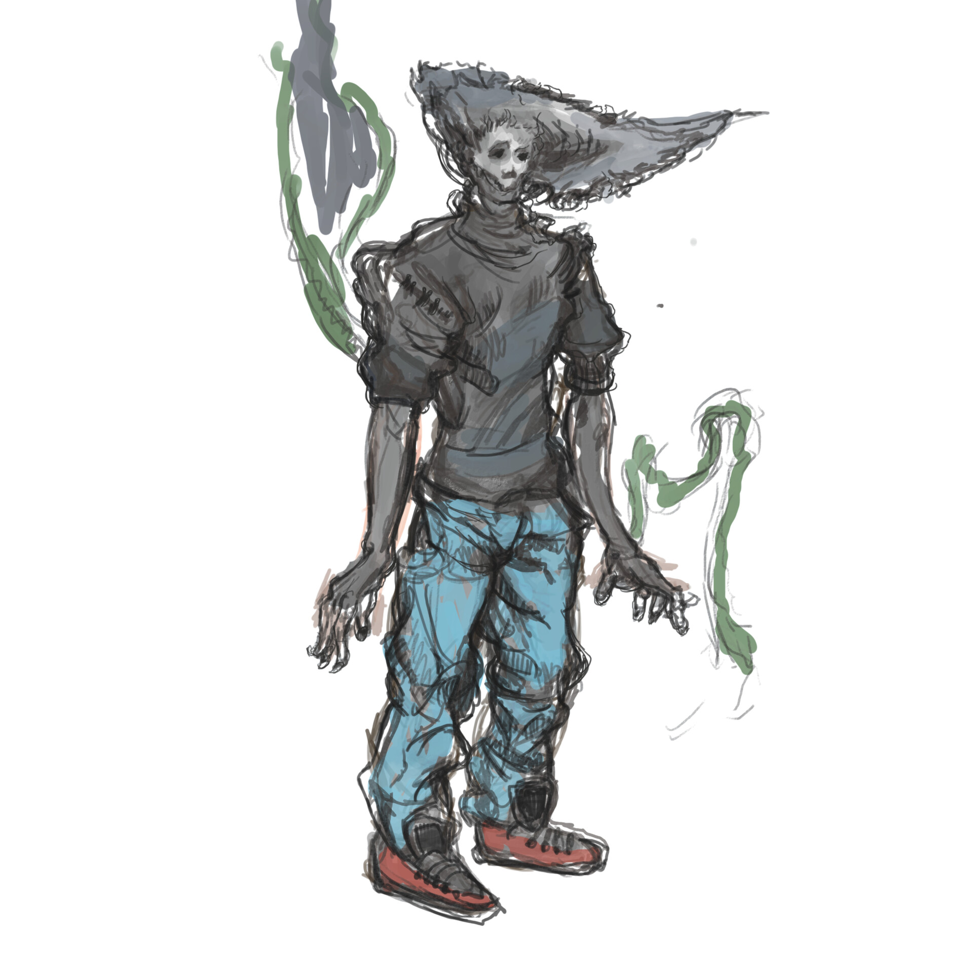 ArtStation - Zombie on fire