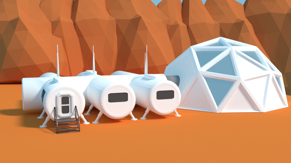 ArtStation - Mars Building