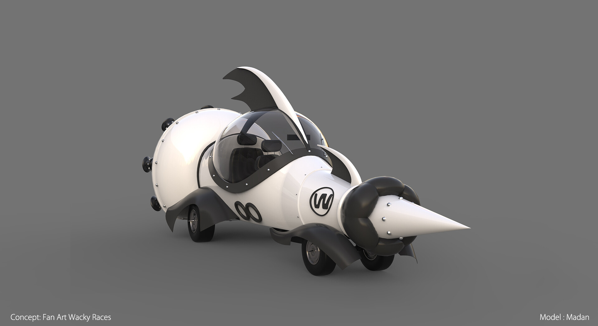 ArtStation - Race Car [ Wacky Races Fan Art]