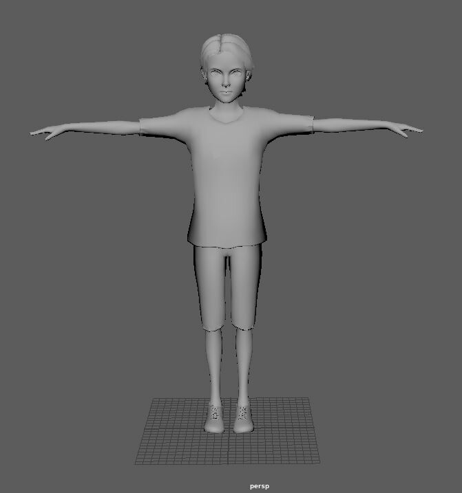 ArtStation - MAYA CHARACTER MODEL(RIGGED)