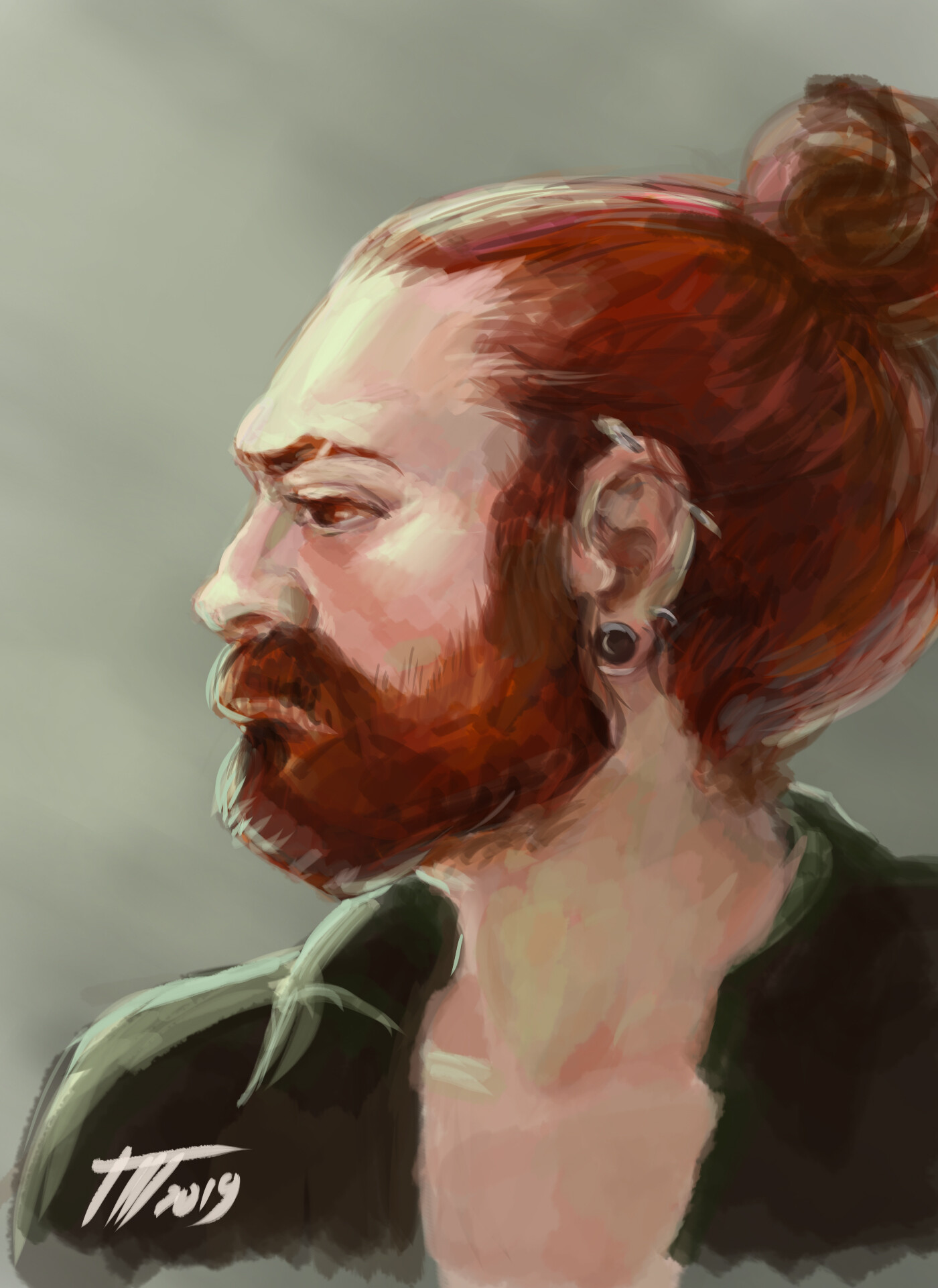 ArtStation - Man in profile