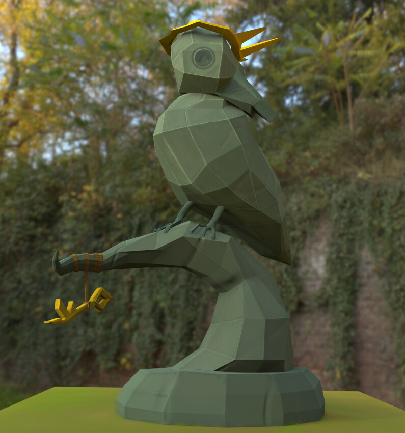 ArtStation - Stone Crow 3D Piece