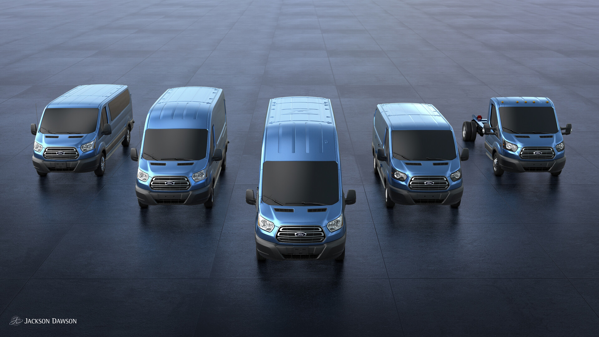 ArtStation - Ford Transit Fleet