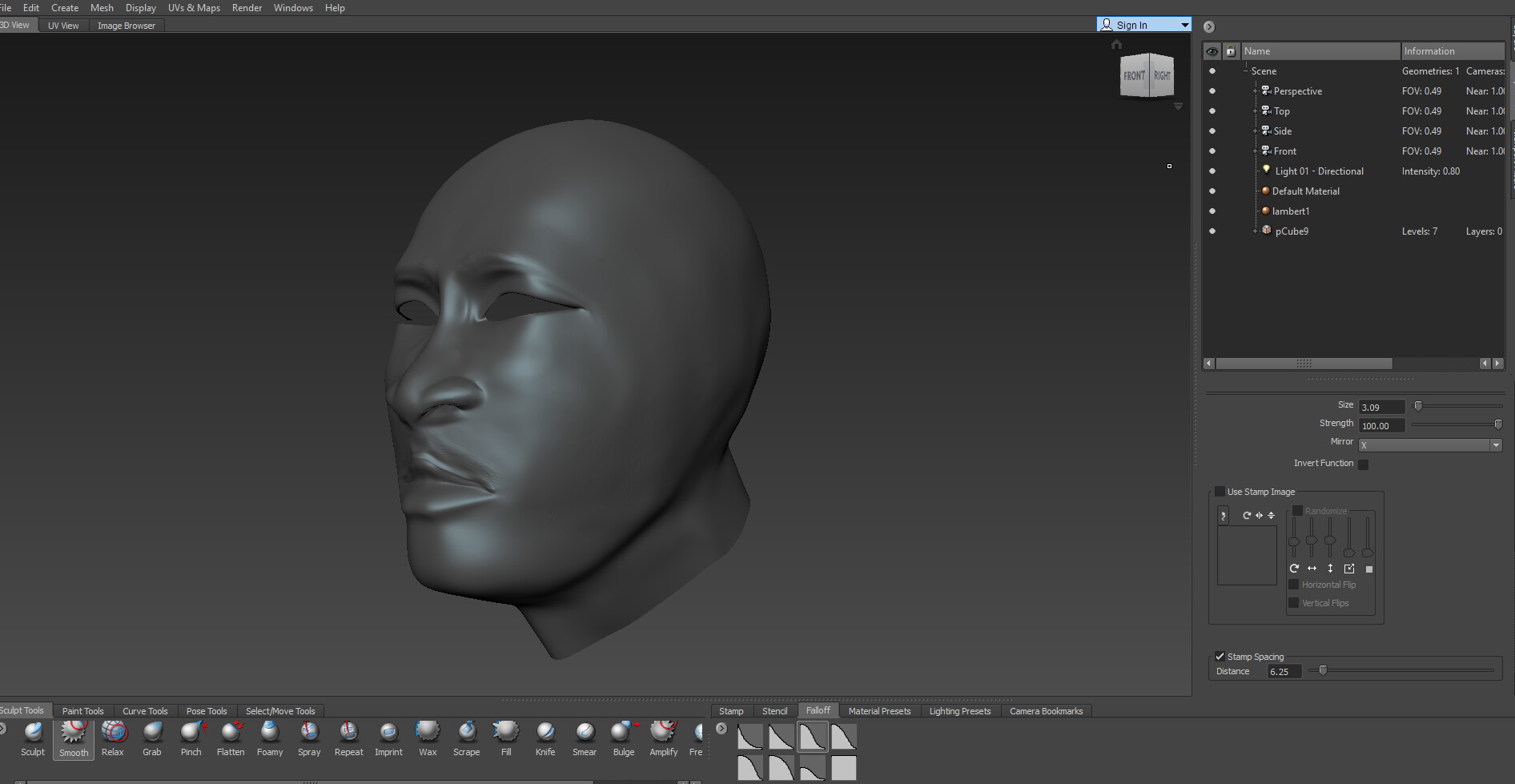Samuel Oludare Yerokun - Untextured Game Character - Sculpting (starter)