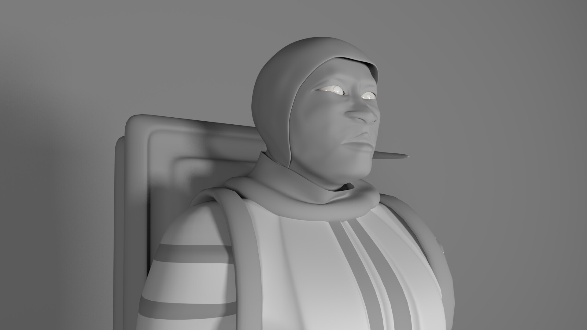 Samuel Oludare Yerokun - Untextured Game Character - Sculpting (starter)