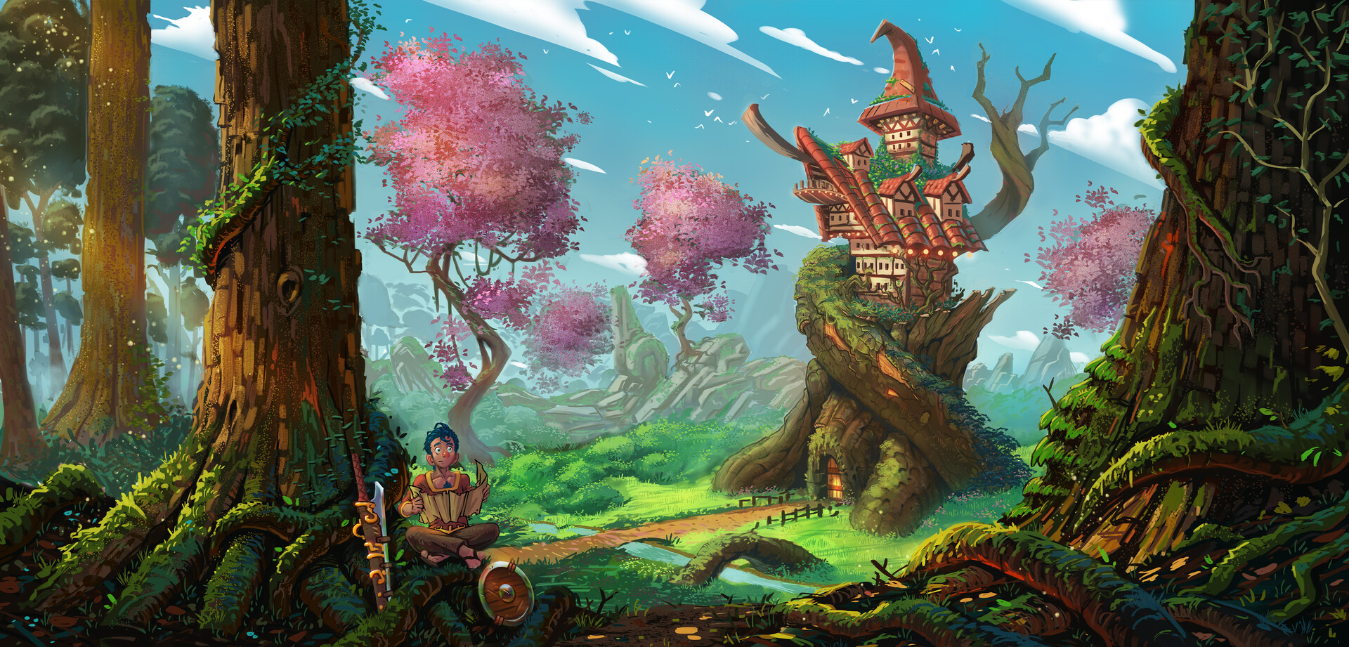 Traveler's Inn by Pascal Hermans : r/ImaginaryForests