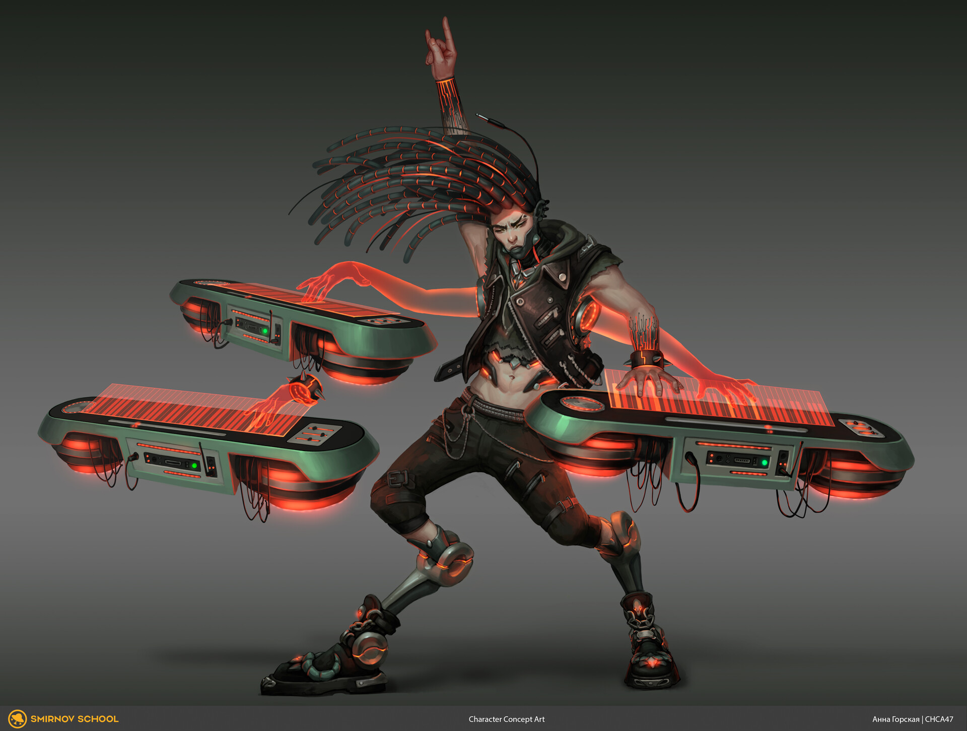 ArtStation - Metal Band cyborg keyboard player