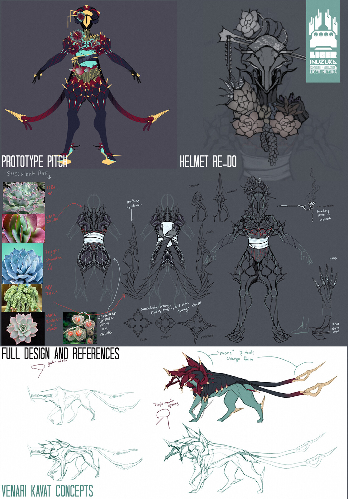 Liger Inuzuka - Warframe: Khora Deluxe Skin Concept